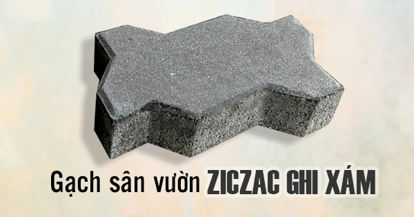 Gạch lát vỉa hè tự chèn block ziczac màu ghi xám - Tổng kho gạch ngói ...